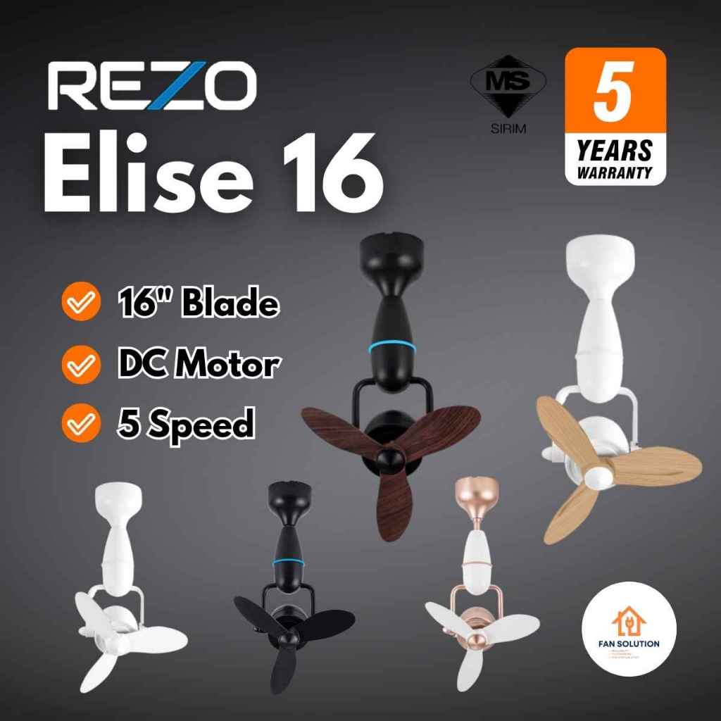 REZO ELISE 16" DC MOTOR CEILING/CORNER FAN WITH REMOTE CONTROL. (READY ...