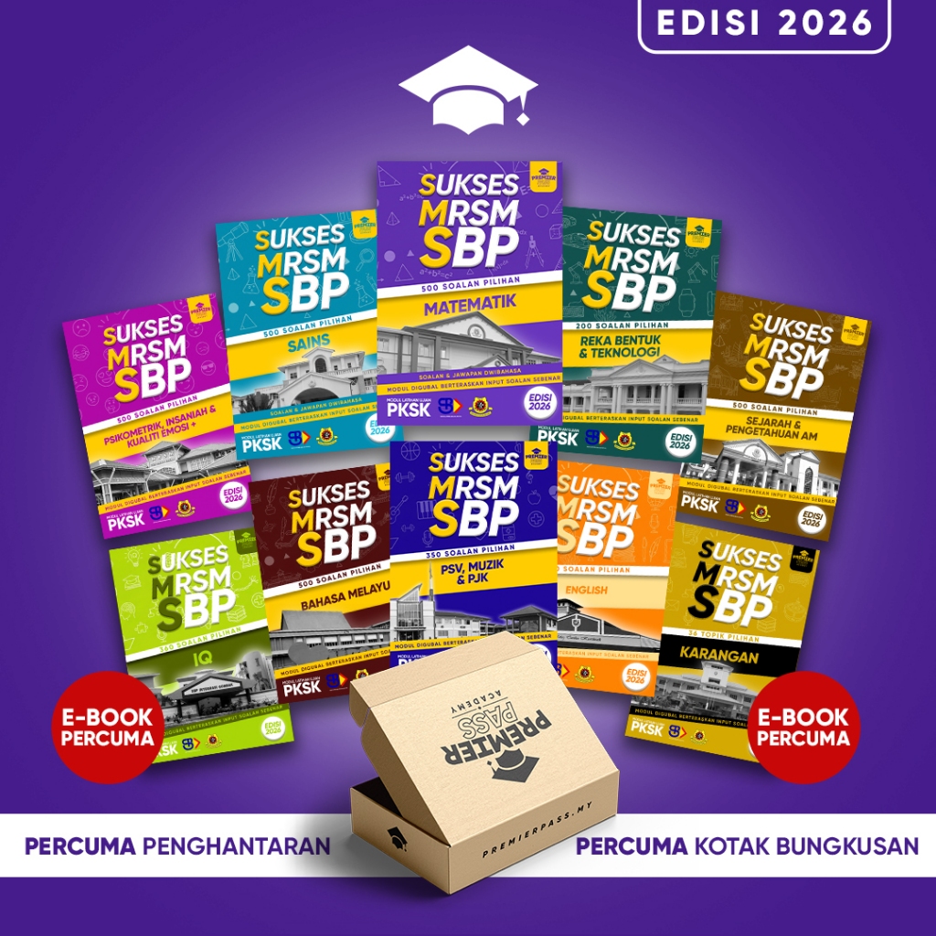 EDISI 2026 - BUKU UJIAN PKSK - SUKSES MRSM SBP - BUNDLE SET DARJAH 6 ...