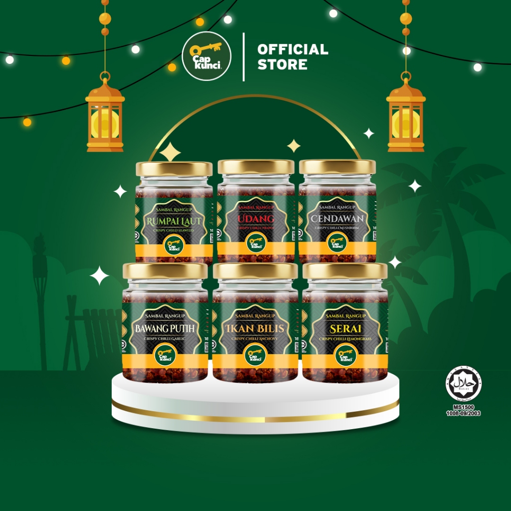Cap Kunci Crispy Chilli - Anchovy/Prawn/Seaweed/Lemon Grass | Shopee ...