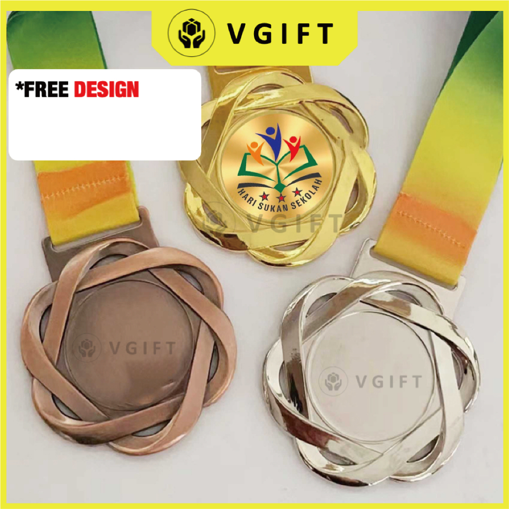 [KL SELLER] METAL Medal Both Side Sticker Medal Besi (Alloy) with ...