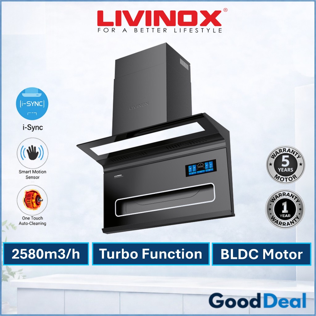 Livinox LCH-MICA-XDC-90BL BLDC Motor / LCH-MICA-X-90BL L Shape Kitchen ...