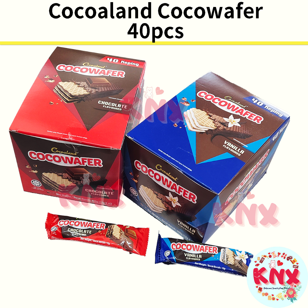 Cocoaland Cocowafer 12g x 40pcs Chocolate Flavoured Wafer | Shopee Malaysia