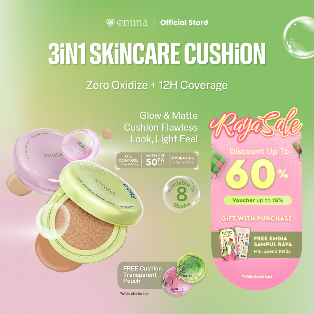 NEW! Emina Glow Vibe/Matte Core Cushion | Shopee Malaysia