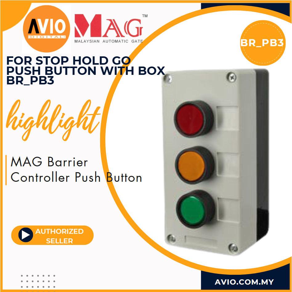 MAG Triple Push Button with Box for Barrier Gate Roller Shutter Lift ...