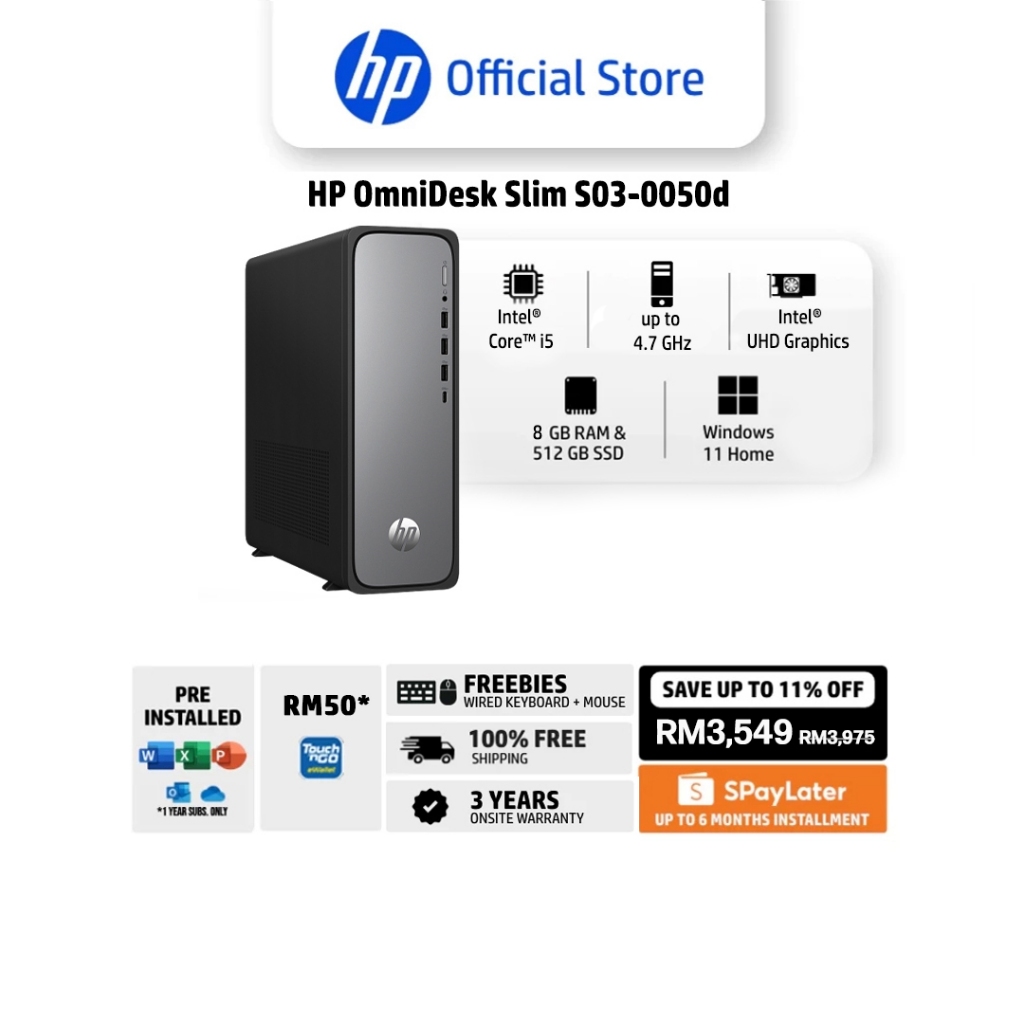 HP OmniDesk Slim Desktop S03-0050d/S03-0054d PC | 14th Generation ...