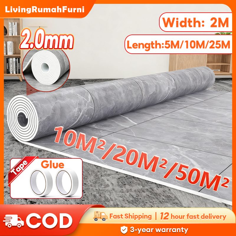 2mm Tikar Getah Tebal Floor Sticker 5-25m Flooring Tile DIY Reform ...
