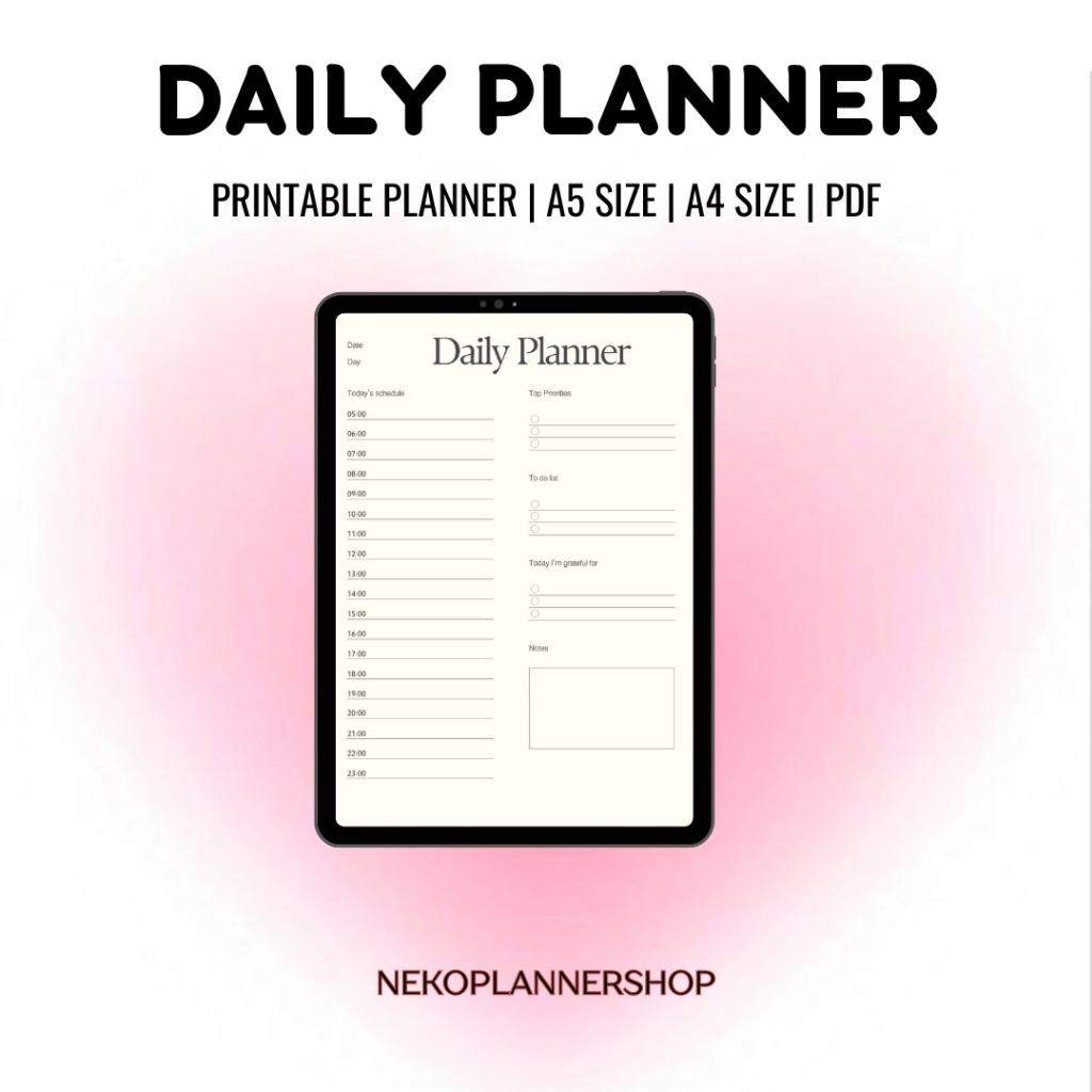 🗓️ Daily Planner | Printable Digital Planner (A4 & A5 PDF)|Daily ...