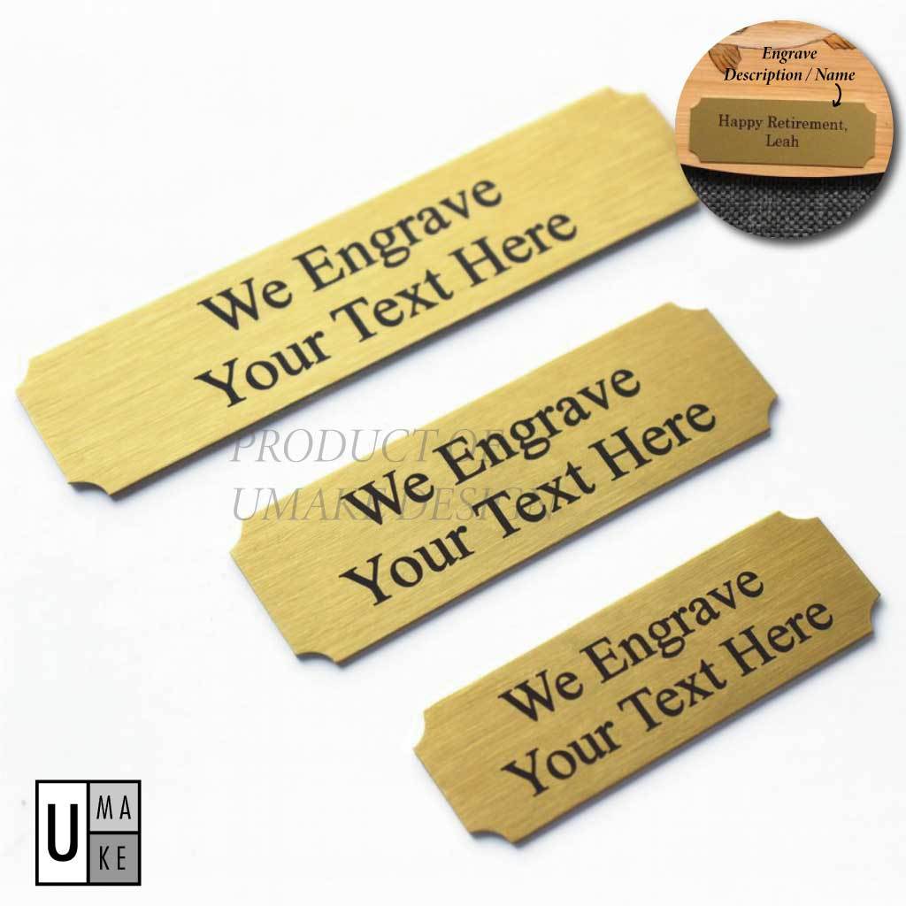 Custom Engraved Stainless Steel Label Plate – Gold & Silver Name Tags ...