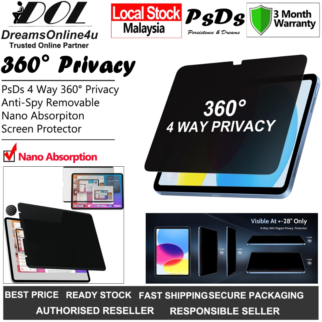 PsDs Honor Pad 10 12.1-inch 2025 HEY3-W00 4 Way Privacy Anti-Spy Nano ...
