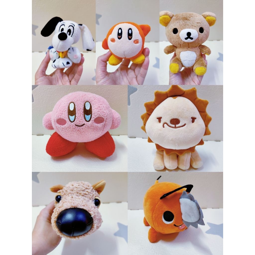 Preloved soft toy M74 plushie Kirby The Dog Rilakkuma Mogmog planet ...