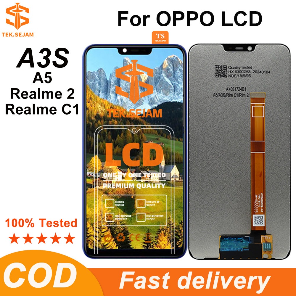 TEK Original LCD For OPPO A5 A3S Realme2 Realme C1 LCD Touch Screen ...