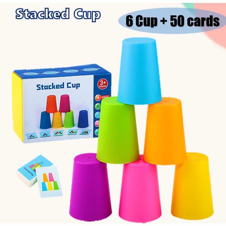 Stacking Cups Baby Educational Battle Speed Game Training Children ...