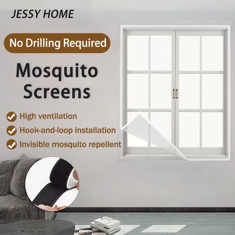 Jaring Tingkap Rumah Mosquito Screen Window Net Velcro Free Detachable ...
