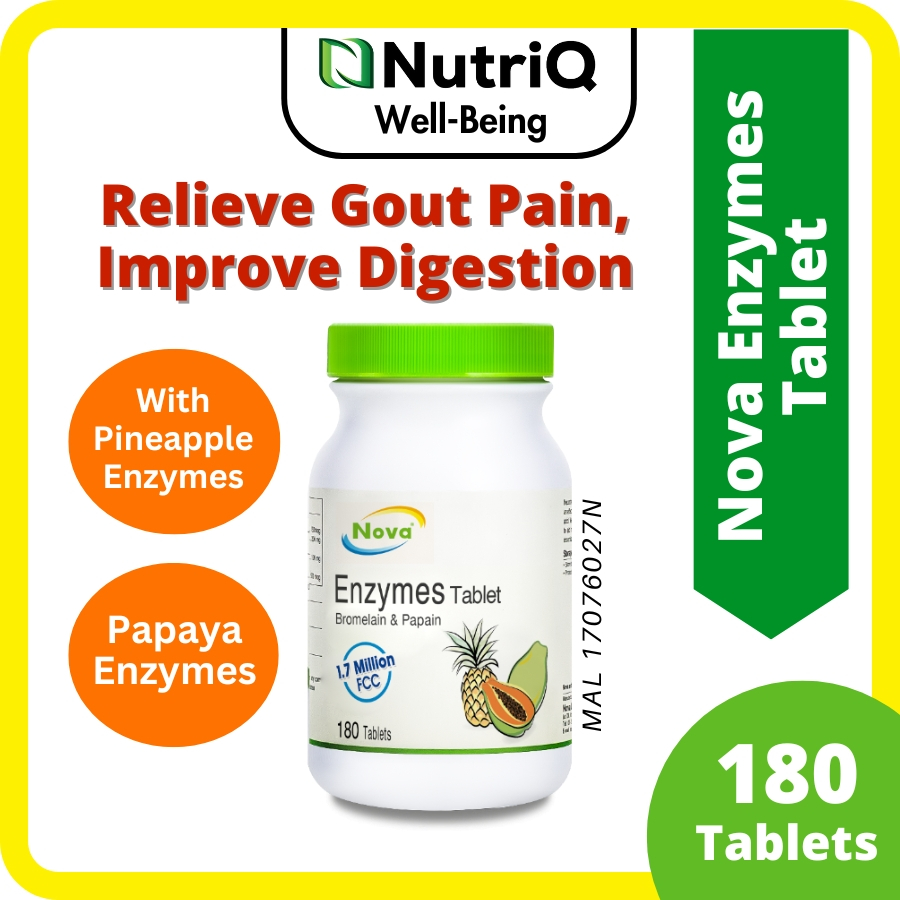Nova Enzymes Tablet Digestive Enzyme Bromelain and Papain Gout ...