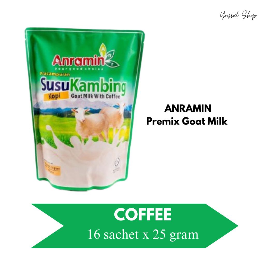 ANRAMIN Susu Kambing Pracampuran / Premix Goat Milk 16 sachet (Halal ...