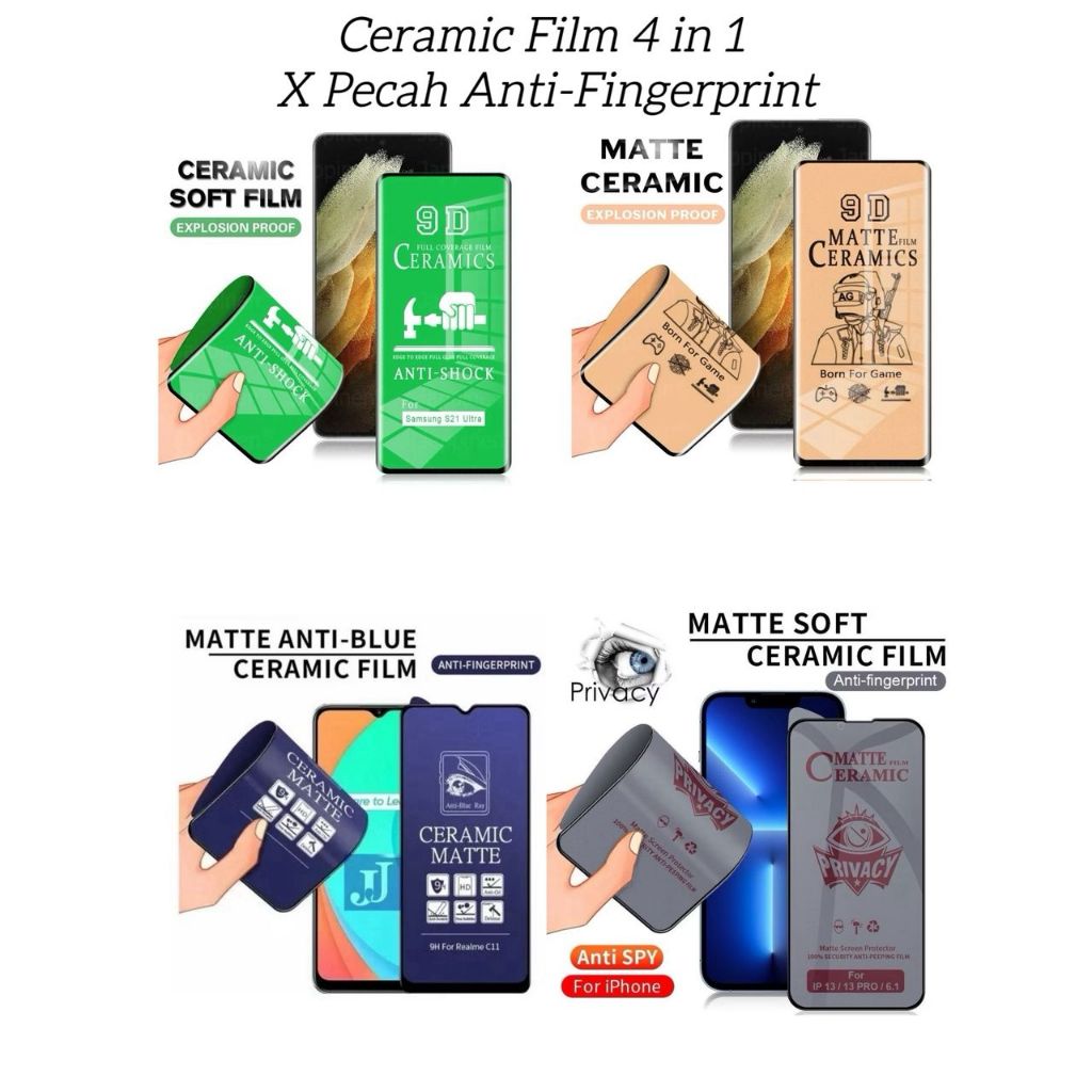 Redmi 15 4G/5G Redmi 15C 4G/5G PRIVACY MATTE CERAMIC FILM GLASS SCREEN ...