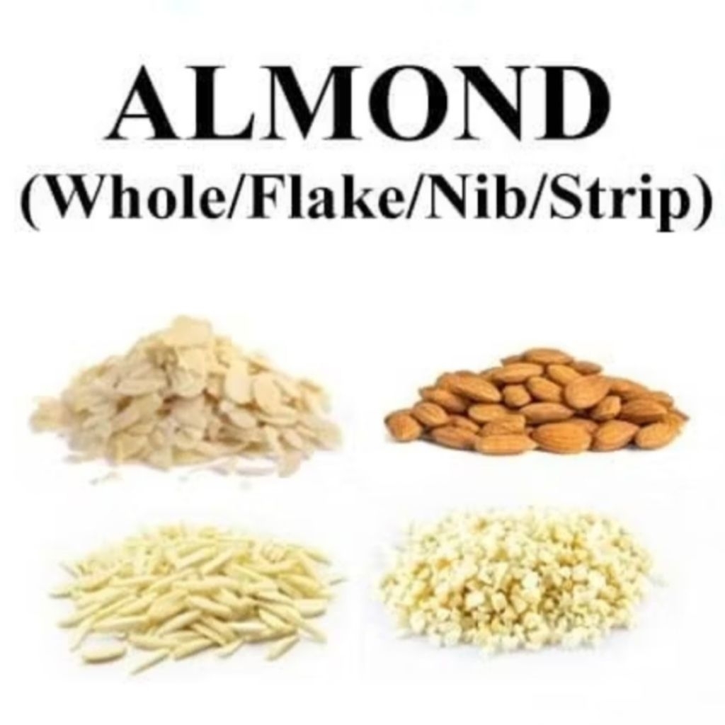Almond Strips, Almond Slice, Almond Nibs & Almond Ground, Whole (USA ...