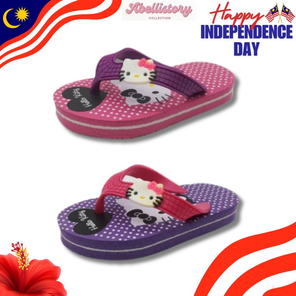 (Abellistory)Girls Cartoon Kids Slippers | Sandals Color | Selipar ...