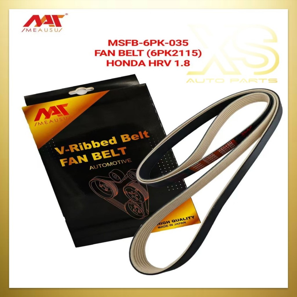 MEAUSU FAN BELT MSFB-6PK-035 6PK2115 Model: HONDA HRV 1.8 | Shopee Malaysia