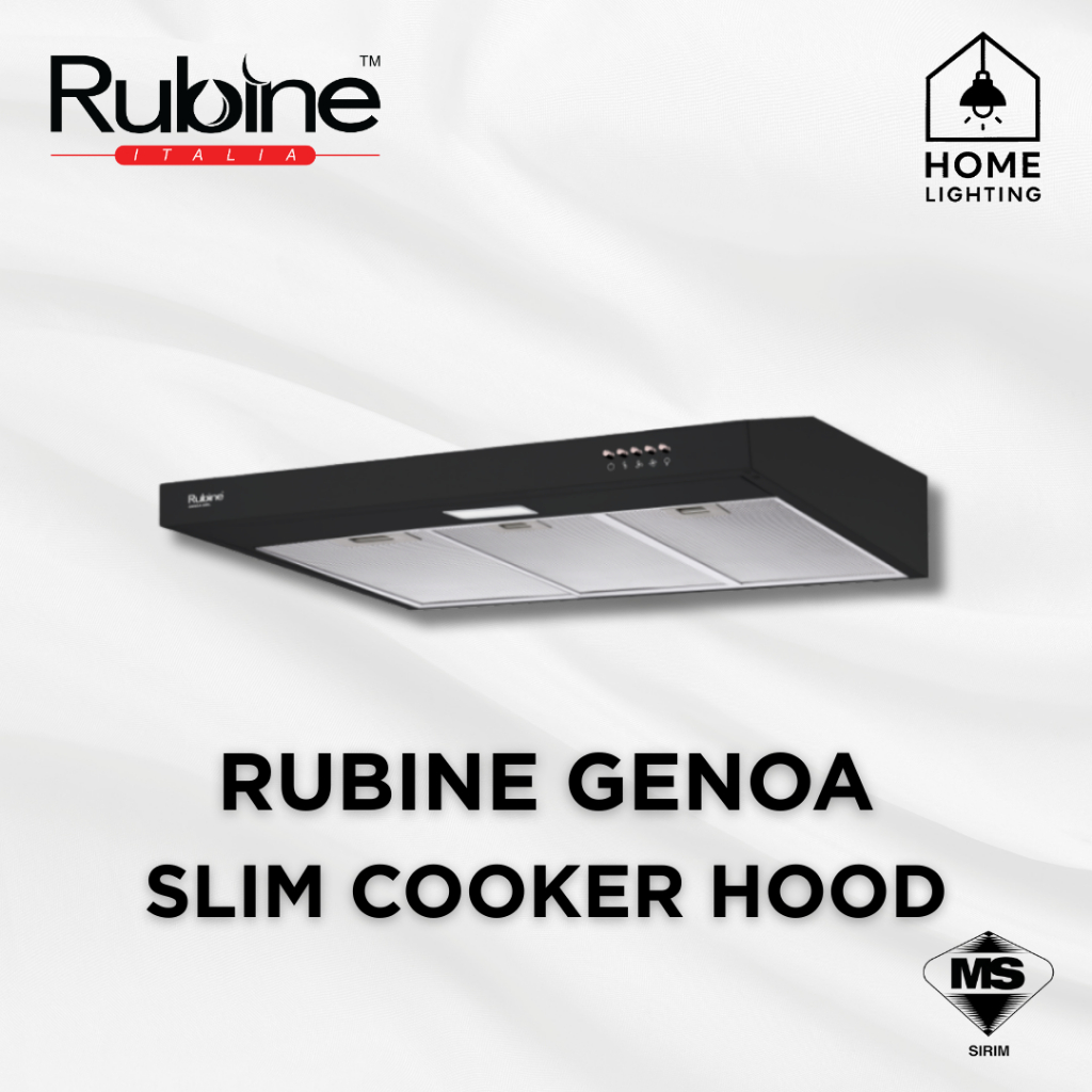Rubine GENOA Slim Cooker Hood Stainless Steel Kitchen LED Light SIRIM ...