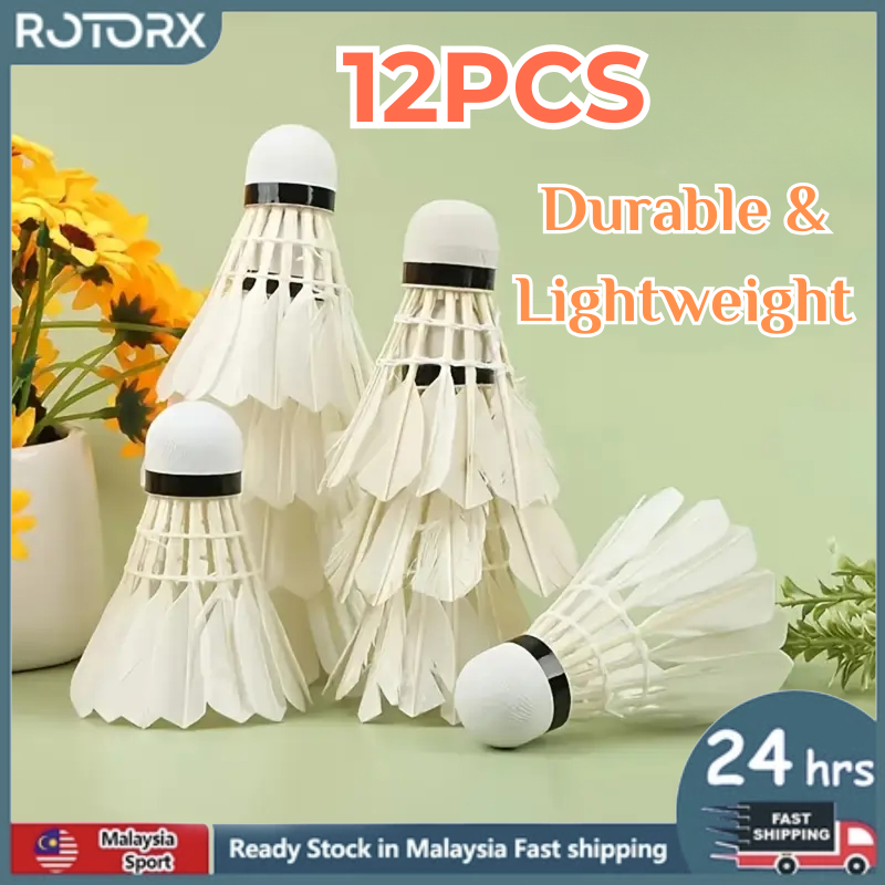 6/12Pcs Badminton Shuttlecock Durable Training Bulu Tangkis Stable ...