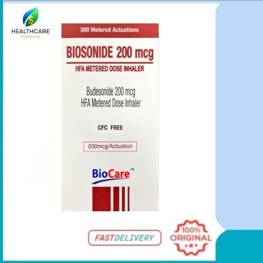 BUDESONIDE HFA METERED DOSE INHALER BP 200 mcg (EXP: July 2027 ...