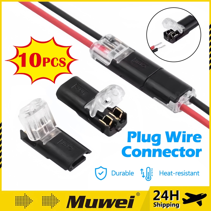 2Pin Way Plug Wire Cable Snap Connectors Quick Splice Terminal ...