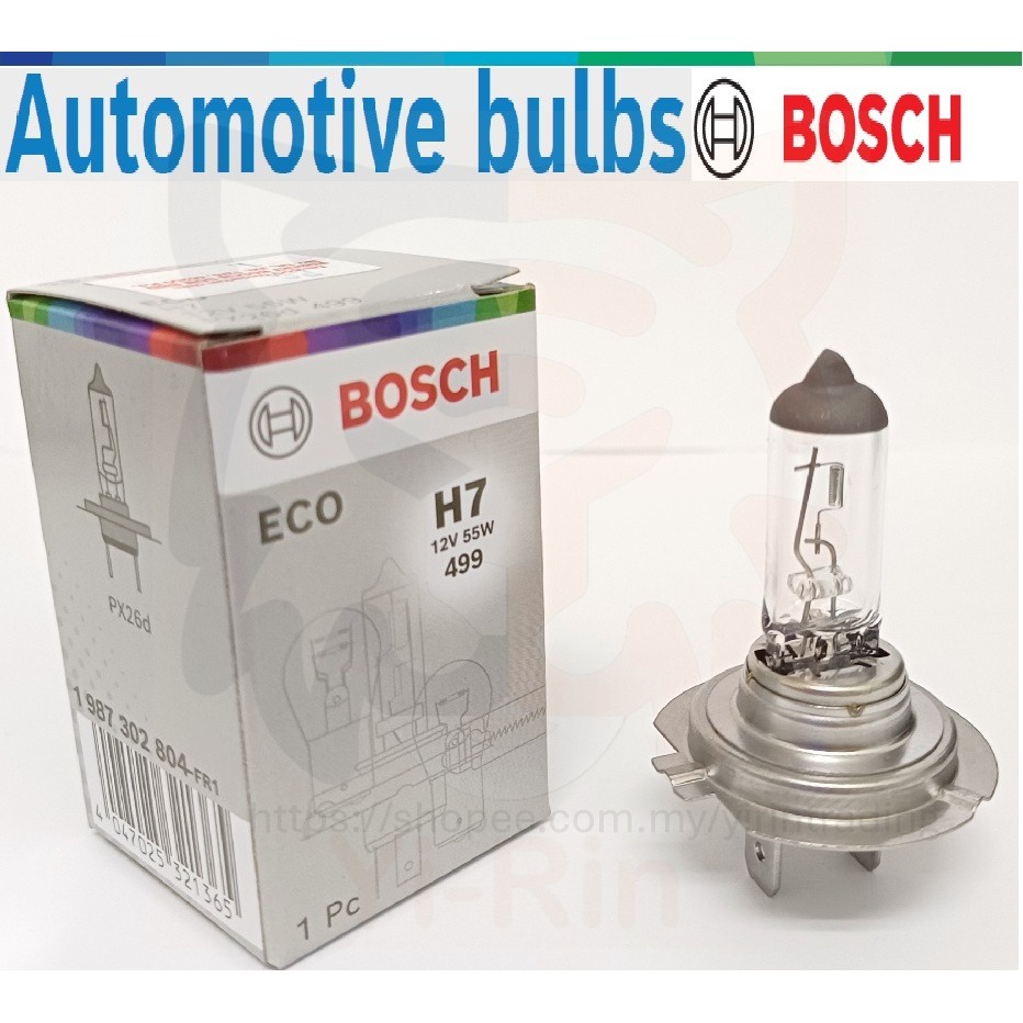 BOSCH H7 BULB 12V 55W PX26d ECO Halogen Bulb Mentol Headlamp bulb ...