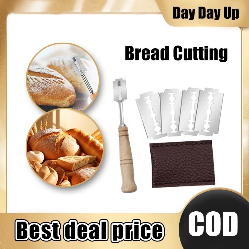 Berkualiti Stainless steel arc bread curved scoring cutter, baking tool ...