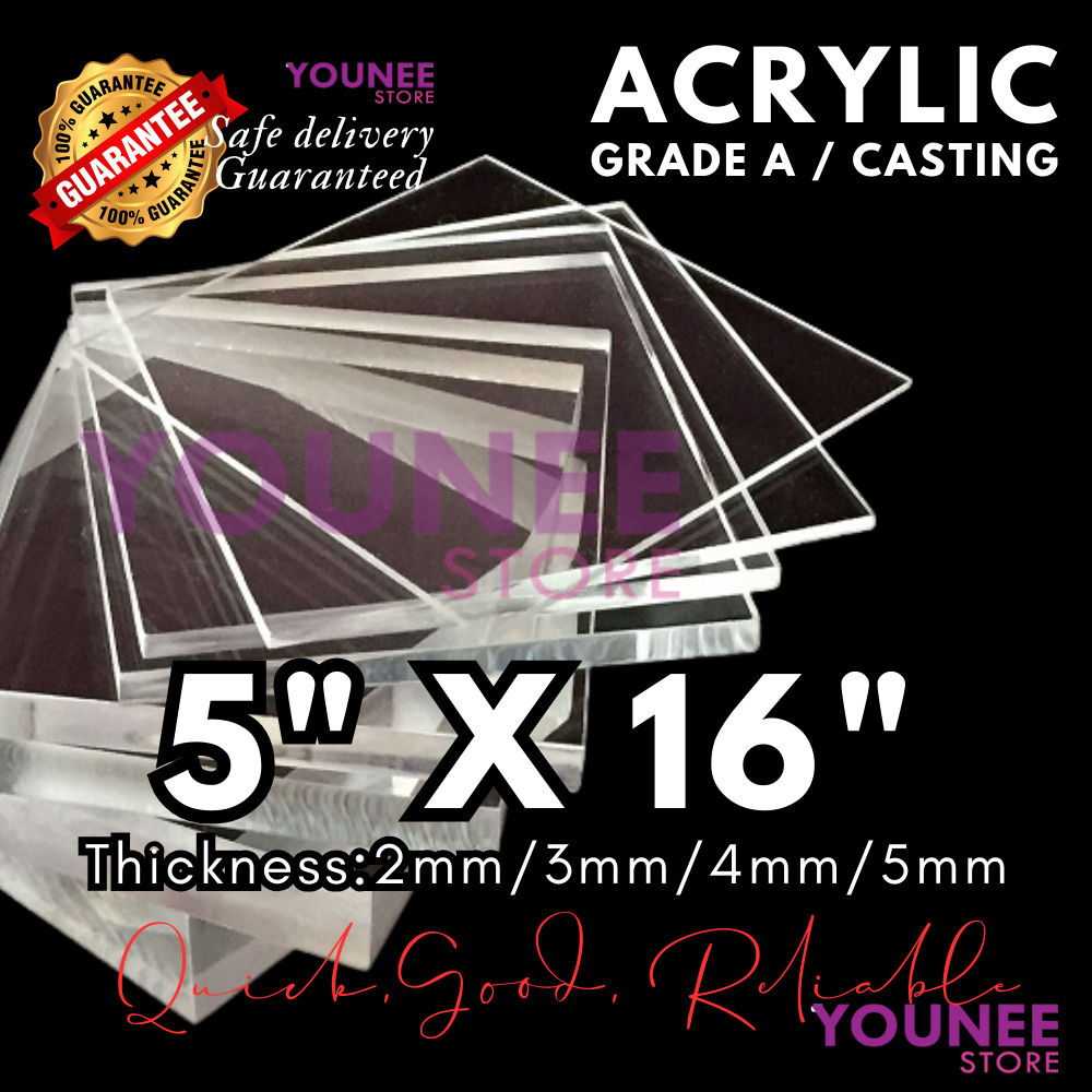 5 x 16 inches acrylic sheet with 2mm, 3mm 4mm and 5mm / transparent ...