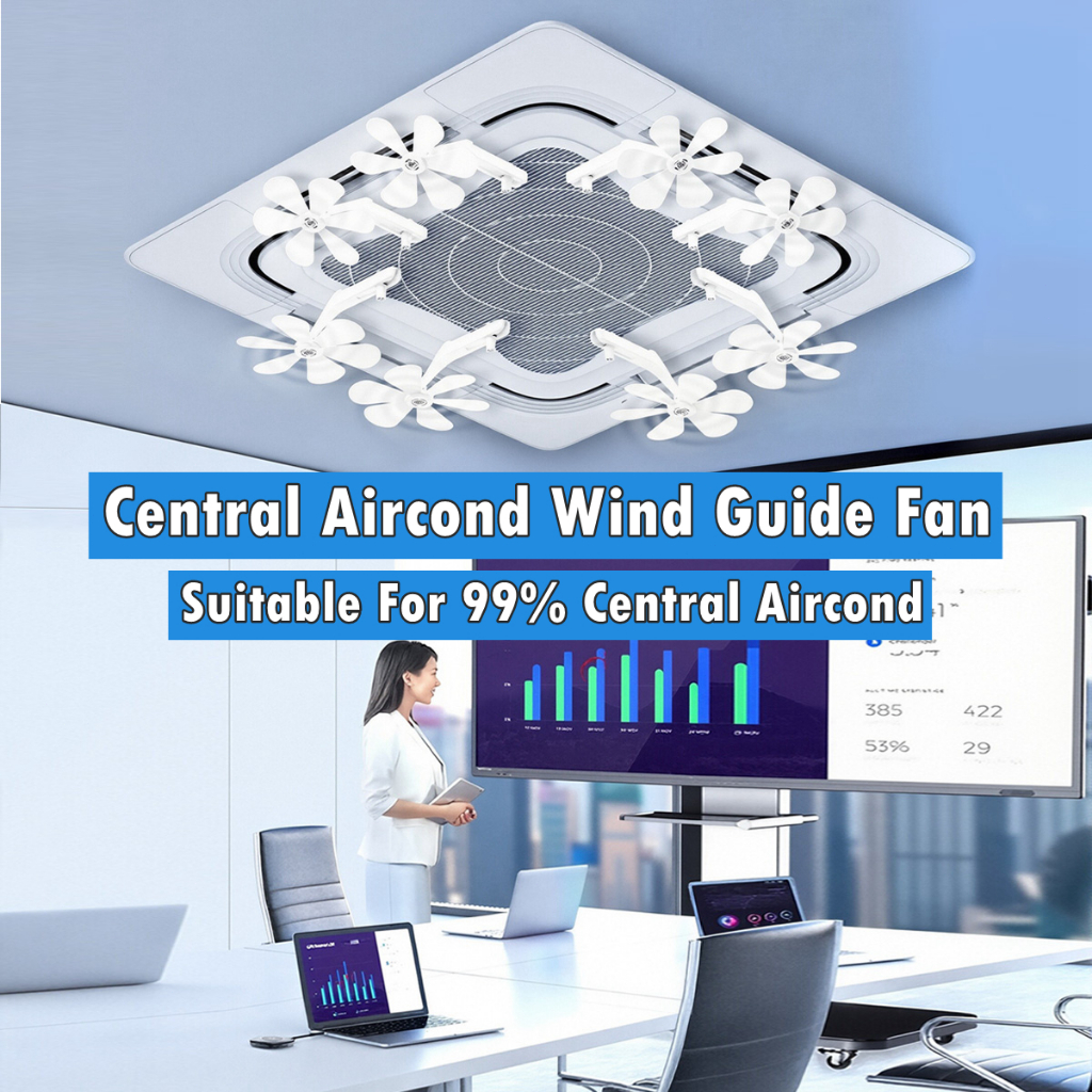 Aircond Deflector Exhaust Guide Fan Central Aircond Wind Guide Fan 360 ...