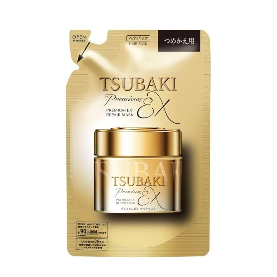 Japan Tsubaki Premium EX Repair Hair Mask 180g / Refill Pack 150g ...