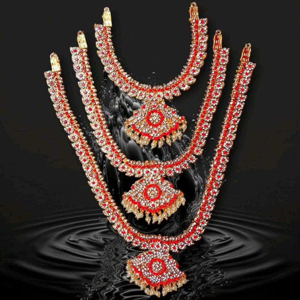 Amman Jewellery Set 3 layer Stone | Shopee Malaysia