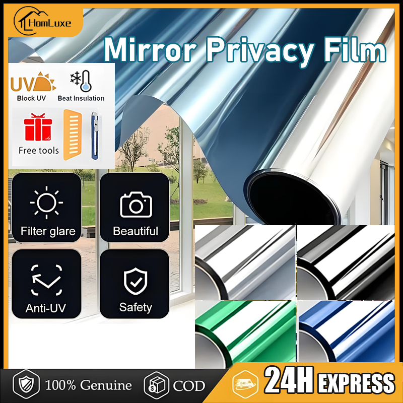 Privacy Window Tinted Film Reflective Glass Tinted Mirror Sticker Film ...