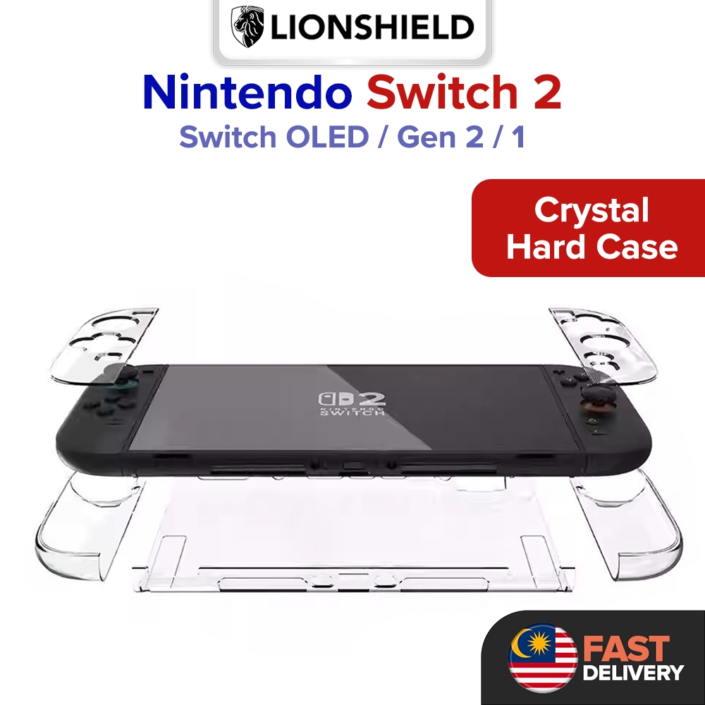 (MY) LionShield Nintendo Switch 2 / Switch Oled / Normal Clear PC Case ...