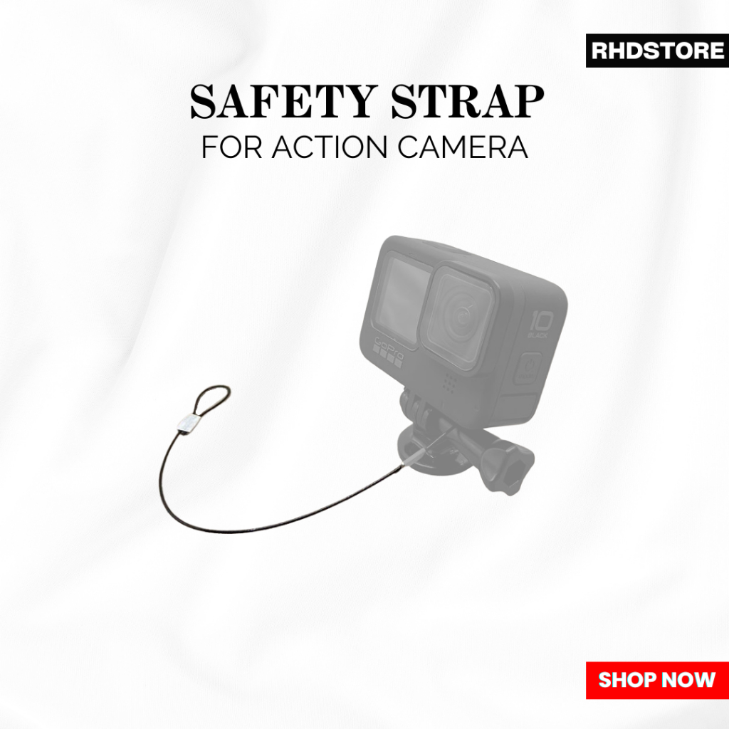 Stainless Safety Strap Wire Tether Lanyard Rope For Action Camera Gopro ...