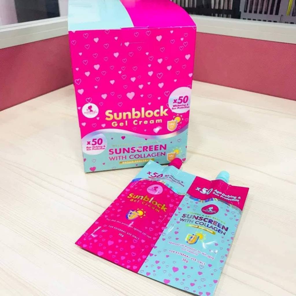 PERFECT SKIN TWIN PACK SUNBLOCK GEL CREAM & SUNSCREEN WITH COLLAGEN ...