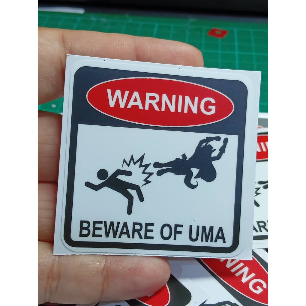 (Sticker Print) Uma Musume Beware Of Uma Waterproof Sticker | Shopee ...