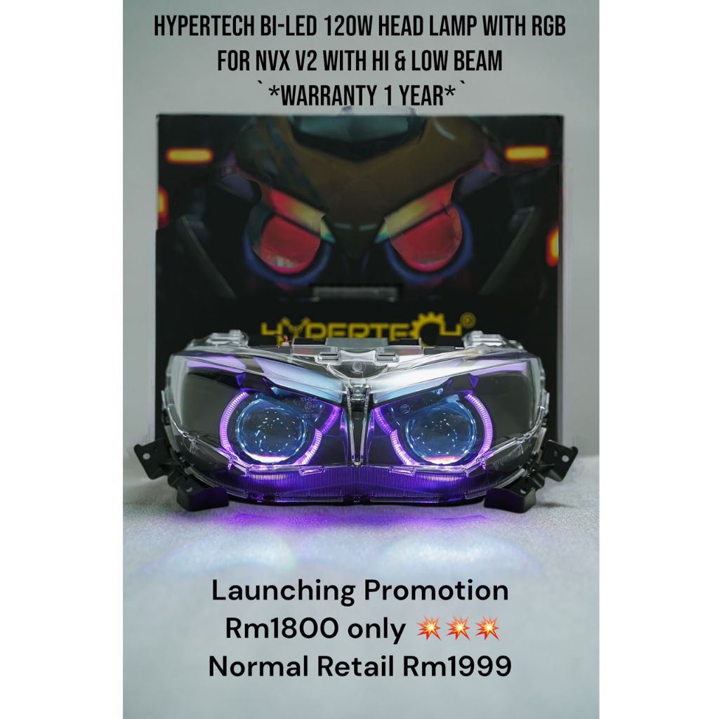 HYPERTECH BI-LED NVX V2 HEAD LAMP | Shopee Malaysia