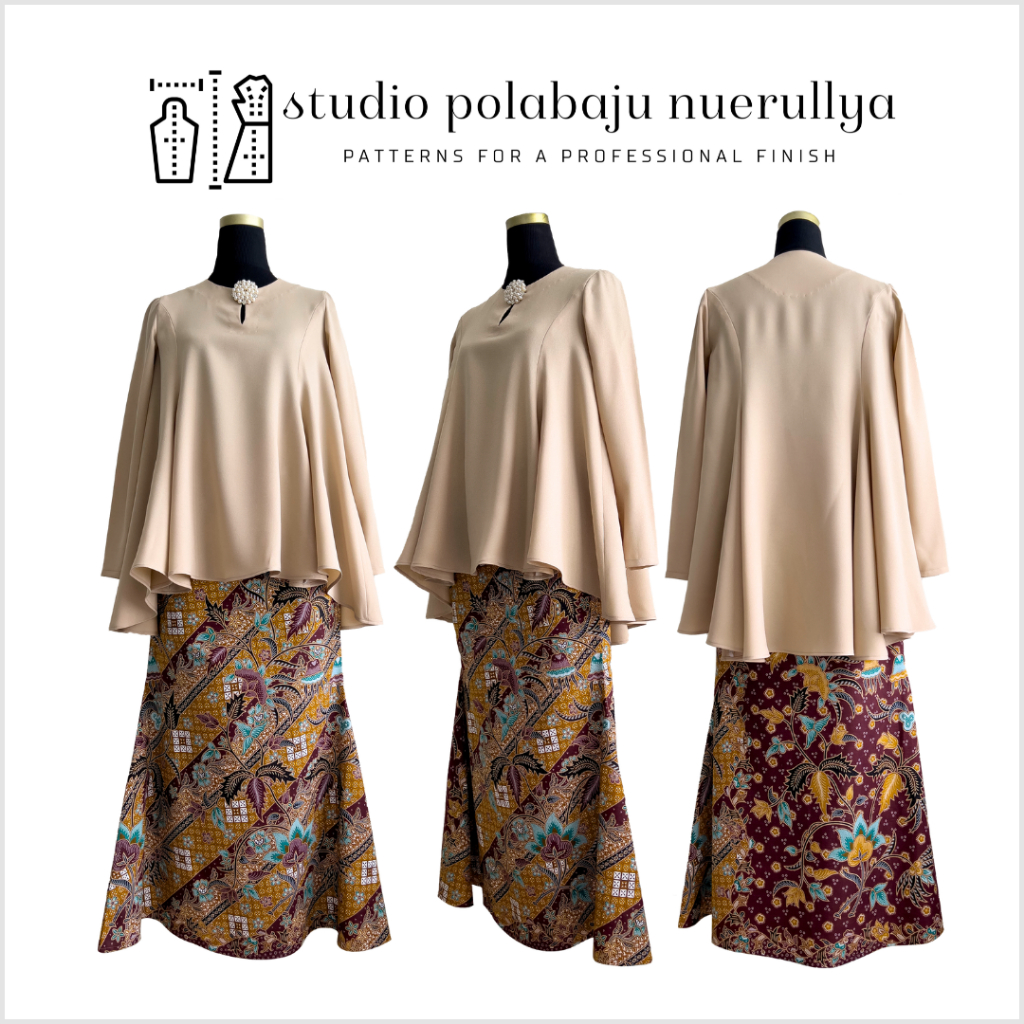 Pola baju PDF : Kekwa | Panduan jahit lengkap (Tutorial + Basi + Info ...