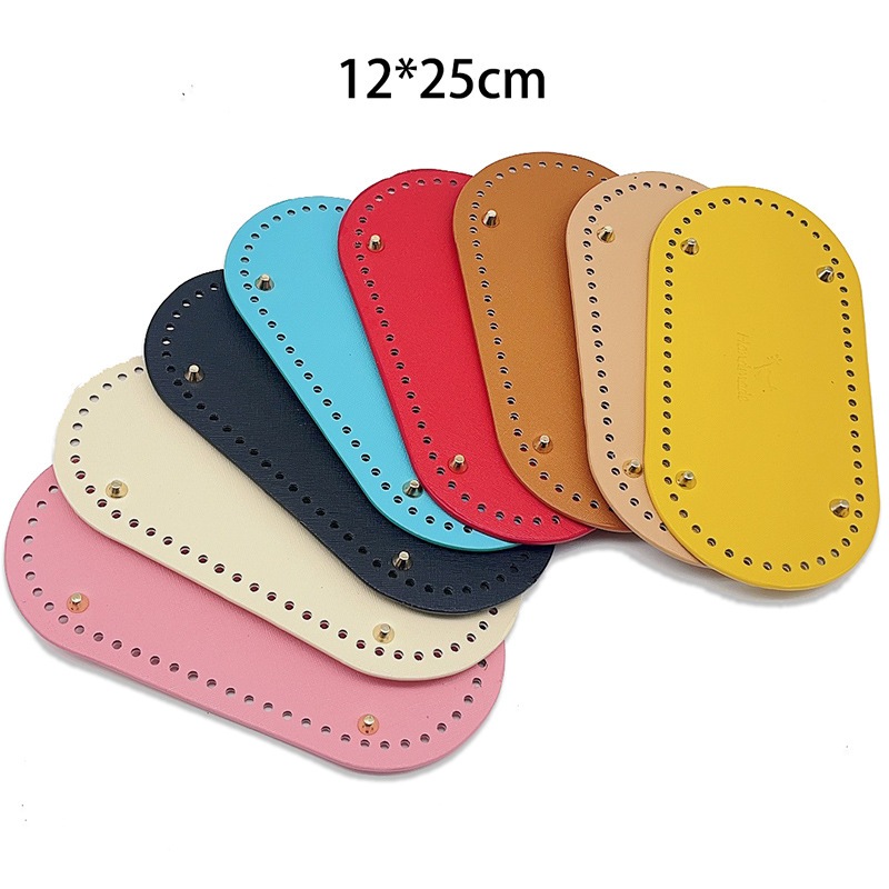 25cm×12cm Oval PU Leather Bag Base with Bag Nail Bag Accessories DIY PU ...