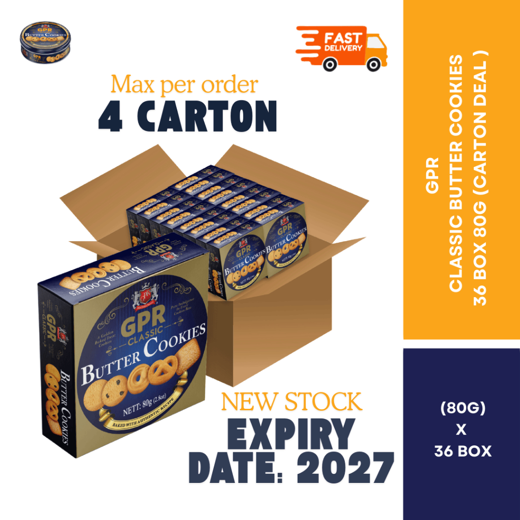[Ready Stock Carton Deal] GPR Classic Butter Cookies /Wedding Doorgift (80g x 36 box) | Shopee ...
