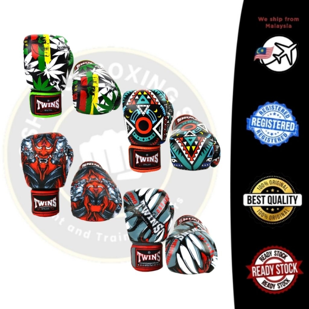 {100% Original} Twins Special Boxing Glove Unisex Kids Adult Muaythai ...