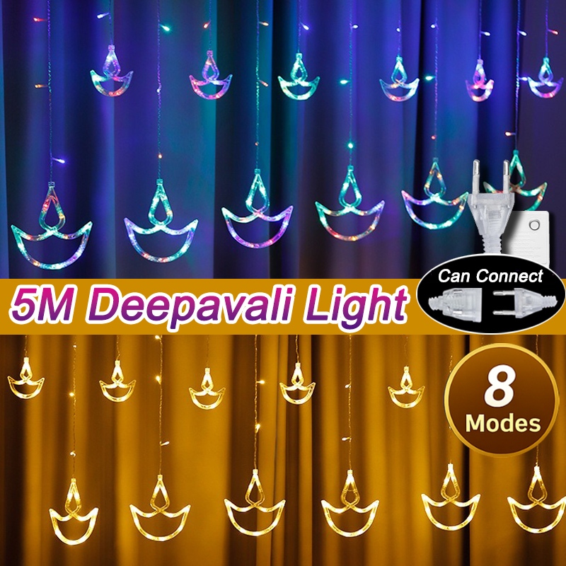 5M 8Modes Deepavali light lcicle Light deepavali decoration item ...
