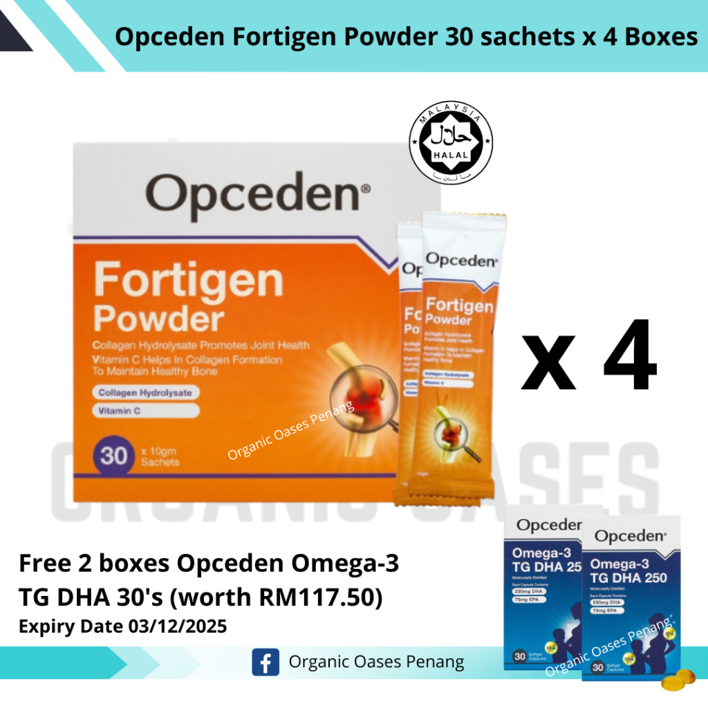 Opceden FORTIGEN 30 sachets x 10g x 4 Boxes (EXP 04/2027) | Shopee Malaysia