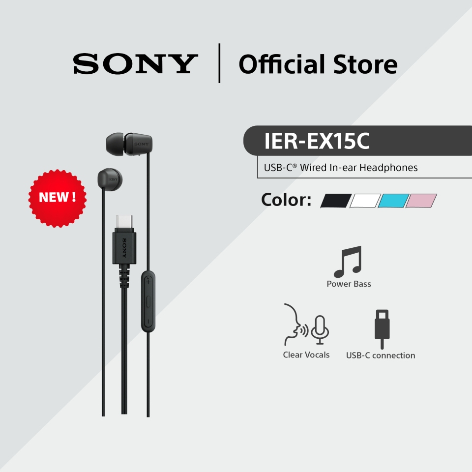 [2025 Model] Sony IER-EX15C USB-C Wired In-ear Headphones | EX15C | Shopee Malaysia