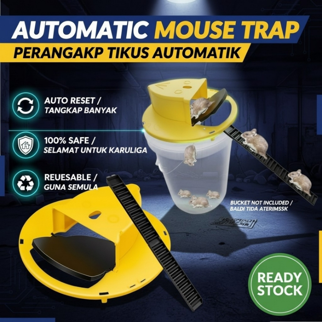 Flip mouse trap mouse trap automatic reset mouse trap indoor outdoor ...
