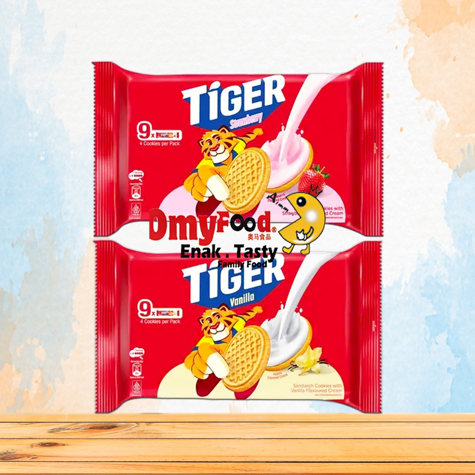 315g (9 x 35g) Tiger Golden Biscuits [Strawberry / Vanilla][OmyFood] | Shopee Malaysia
