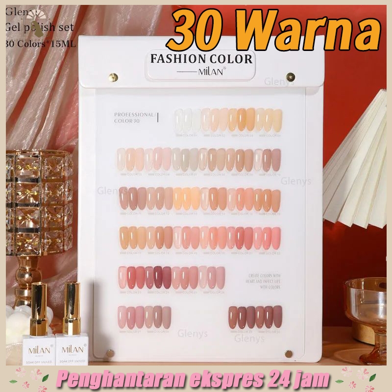 15ml 30 Warna Set Pengilat Kuku Gel Bogel + Carta Warna | Shopee Malaysia