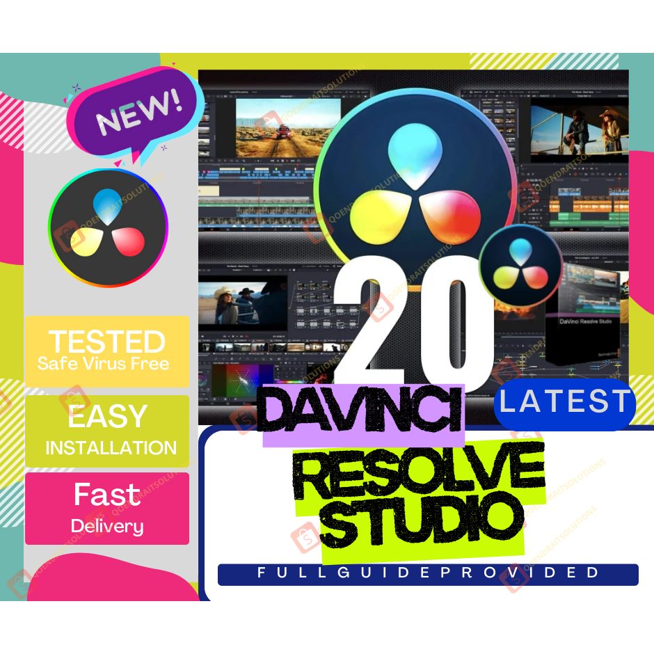 DaVinci Resolve Studio 20.2 Latest 🔥Unlock All Functions🔥Pro video ...